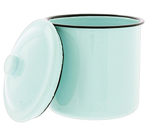 Park Hill 5" Light Blue Enamel Canister with Lid