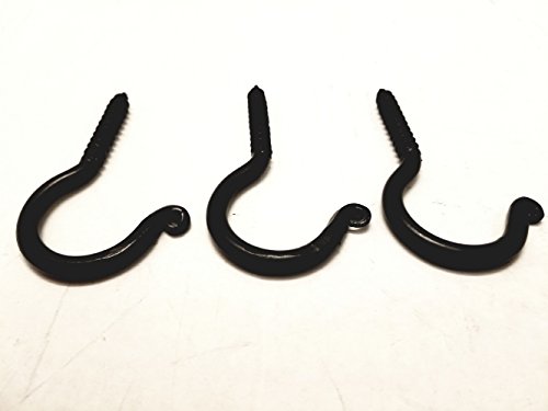 3 Pack Wrought Iron Ceiling Hook Screw Country Primitive Décor - Each Hook is 3" Long