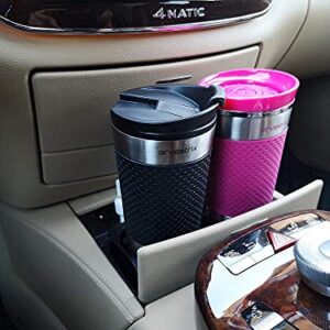 Arvestrix Travel Mug, Stainless Steel Thermal Mug, Vacuum Flask, Double Walled and Leakproof Tumbler, Coffee Mug for Hot and Cold Drinks with BPA Free Easy Clean Lid for Men and Women 16Oz (Pink)