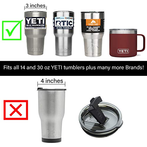 4 Pack New OEM Replacement Rubber Lid Seals for 14 or 30 Ounce Insulated Stainless Steel Tumblers Such As Yeti RTIC Ozark Trail Mossy Oak Atlin Beast