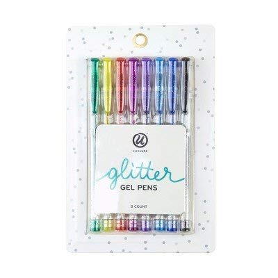 8ct Glitter Gel Pens - Ubrands Multicolor