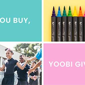 Yoobi Glitter Gel Pens 12-Pack | 12 Awesomely Bright Colors | No-Slip Grip | 1.0mm Medium Tip