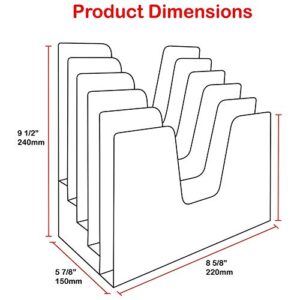 Acrimet Incline Desk File Sorter Step 5 Sections Heavy Duty (Solid Purple Color)