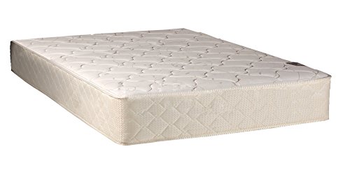 Greaton Medium Plush Tight top Innerspring Fully Assembled Mattress, Good for The Back, 75" X 48", White & LT Brown