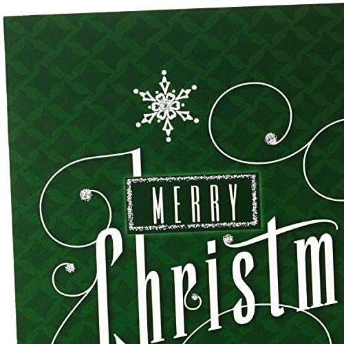 Image Arts Christmas Boxed Cards Assortment, Elegant Lettering (4 Designs, 24 Cards with Envelopes)