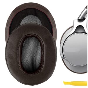 geekria quickfit replacement ear pads for sony mdr-1abt, mdr-1rbt, mdr-1rnc headphones ear cushions, headset earpads, ear cups cover repair parts (brown)