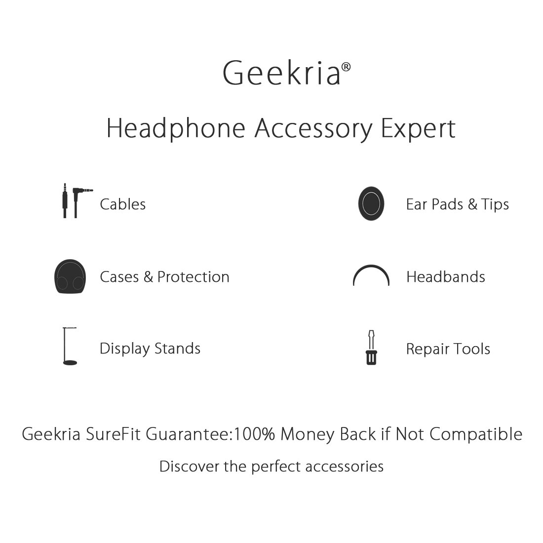 Geekria QuickFit Replacement Ear Pads for Sony MDR-1ABT, MDR-1RBT, MDR-1RNC Headphones Ear Cushions, Headset Earpads, Ear Cups Cover Repair Parts (Brown)