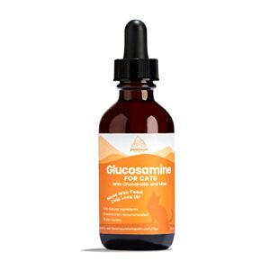 100% natural glucosamine for cats - msm arthritis pain relief for cats - cat hip and joint supplement liquid - 260mg glucosamine chondroitin for cats