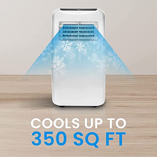 SereneLife SLPAC8 SLPAC 3-in-1 Portable Air Conditioner with Built-in Dehumidifier Function,Fan Mode, Remote Control, Complete Window Mount Exhaust Kit, 8,000 BTU, White