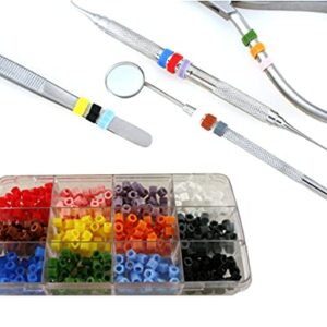 Kit of 240pcs Silicone Color Bands for Instruments Identification Autoclavable 450°F | Medixplus