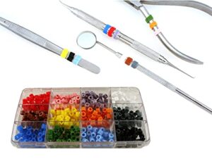 kit of 240pcs silicone color bands for instruments identification autoclavable 450°f | medixplus