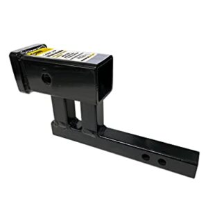 MaxxHaul 80875 1-1/4" to 2" Hitch Adapter With 4" Rise and 3-3/8" Drop - For Class I and Class II Receivers