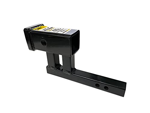 MaxxHaul 80875 1-1/4" to 2" Hitch Adapter With 4" Rise and 3-3/8" Drop - For Class I and Class II Receivers