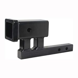 maxxhaul 80875 1-1/4" to 2" hitch adapter with 4" rise and 3-3/8" drop - for class i and class ii receivers