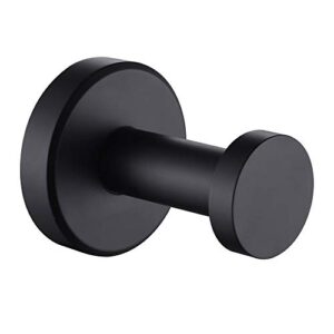 aplusee matte black robe towel hook, stainless steel modern coat hook, utility shower towel hanger for bathroom kitchen home storage