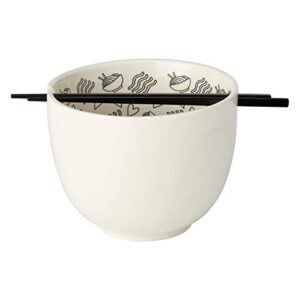 Enesco 6002424 Our Name is Mud Hopeless Ramen-Tic Soup Bowl and Chopsticks Set, White, 5 Inches