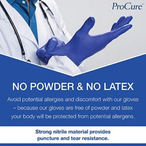 Medical Exam Disposable Nitrile Gloves Large, 400 Count - Powder Free, Rubber Latex Free, Food Safe, Surgical Grade, Ambidextrous, Textured Tips, 3 Mil Thickness - Cool Blue (2 Boxes of 200)