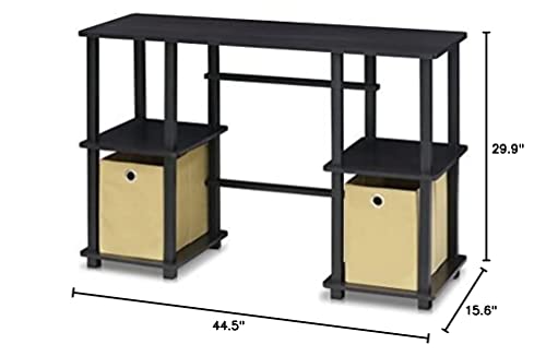 FURINNO Turn-N-Tube Computer Desk, Espresso