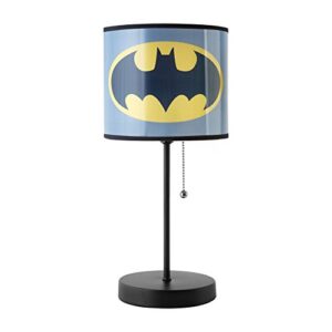 warner brothers batman stick lamp, metal, gray