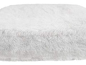 Bessie and Barnie Rectangle Dog Bed - Extra Plush Faux Fur Dog Bean Bag Bed - Fluffy Dog Beds for Large Dogs - Waterproof Lining and Removable Washable Cover - Multiple Sizes & Colors Available