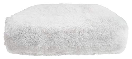 Bessie and Barnie Rectangle Dog Bed - Extra Plush Faux Fur Dog Bean Bag Bed - Fluffy Dog Beds for Large Dogs - Waterproof Lining and Removable Washable Cover - Multiple Sizes & Colors Available