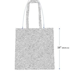 ATMOS GREEN 20 Pack 15x16 inch with 27" long handle 5 Oz NATURAL color Recycled Cotton Tote Bags Sustainable Eco Friendly reusable grocery super strong great for promotion branding gift MADE in INDIA