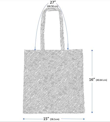 ATMOS GREEN 20 Pack 15x16 inch with 27" long handle 5 Oz NATURAL color Recycled Cotton Tote Bags Sustainable Eco Friendly reusable grocery super strong great for promotion branding gift MADE in INDIA