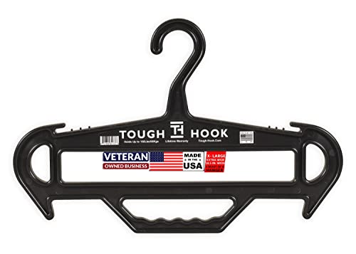 Tough Hanger XL | American Made | Unbreakable Heavy Duty Hanger | Premium Military Grade| X-Large Standard Hanger |180 LB Capacity | The Only Hangers with a Built-in Carry Handles | Veteran Owned