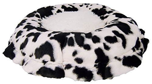 Bessie and Barnie Ultra Plush Spotted Pony/ Snow White Deluxe Luxury Shag Dog/Pet Lily Pod Bed Machine Washable