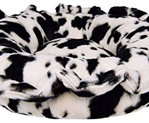 Bessie and Barnie Ultra Plush Spotted Pony/ Snow White Deluxe Luxury Shag Dog/Pet Lily Pod Bed Machine Washable