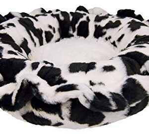 Bessie and Barnie Ultra Plush Spotted Pony/ Snow White Deluxe Luxury Shag Dog/Pet Lily Pod Bed Machine Washable