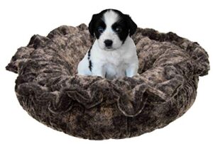 bessie and barnie ultra plush koala/ snow white deluxe luxury shag dog/pet lily pod bed machine washable