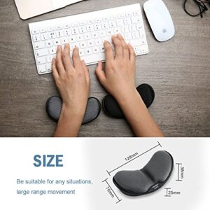 Mouse Wrist Rest， Iwork Wrist Rest Pad for Easy Typing Pain Relief Keyboard Wrist Rest Memory Foam Wrist Rest for Office/Gaming/Computer/Laptop/Mac Mouse Wrist Rest Pad Support Gaming (Black)