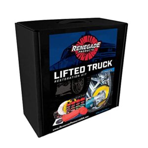 renegade products lifted truck & forged wheel metal polishing & detailing complete kit complete with metal polishing products, spray wax, & rubber vinyl & plastic dressing