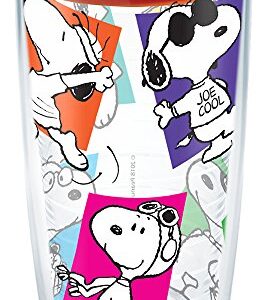 Tervis Peanuts Multi-Snoopy Made in USA Double Walled Insulated Tumbler Cup Keeps Drinks Cold & Hot, 16oz, Clear