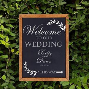 Premium 11x14 Small Chalkboard - Rustic Pine Wood Frame | Kitchen Wall Decor, Tabletop Signs for Weddings, Menu Board with Magnetic, Non-Porous Surface | Wipes Easily with Regular/Liquid Chalk