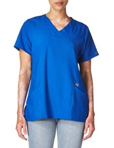 wonderwink w123 women’s stylized v-neck scrub top — royal, medium