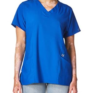 WonderWink W123 Women’s Stylized V-Neck Scrub Top — Royal, Medium