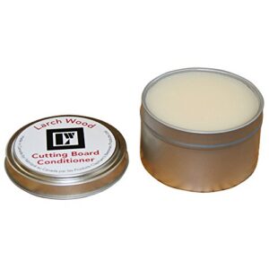 larch wood canada beeswax and mineral oil cutting board conditioner - large (4.6 oz/ 130g)