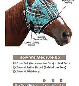 Kensington Horse Fly Mask with Protective Mesh and Plush Fleece Ears- Protection from Bites and Perfect for Wound Recovery, Pony, Lavender Mint