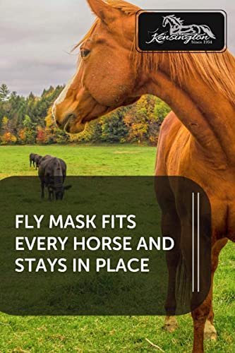 Kensington Horse Fly Mask with Protective Mesh and Plush Fleece Ears- Protection from Bites and Perfect for Wound Recovery, Pony, Lavender Mint