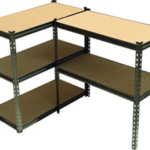 King’s Rack 5-Tier Black Steel Storage Rack Boltless Shelving Tier Height Adjustable 36" W x 18" D x 72" H (White)