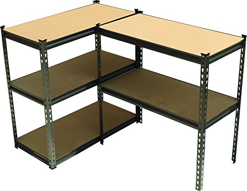 King’s Rack 5-Tier Black Steel Storage Rack Boltless Shelving Tier Height Adjustable 36" W x 18" D x 72" H (White)