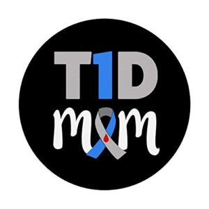 T1D Mom womens Type 1 Diabetes Phone accessory PopSockets PopGrip: Swappable Grip for Phones & Tablets