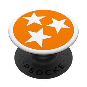 orange and white state of tennessee flag popsockets popgrip: swappable grip for phones & tablets