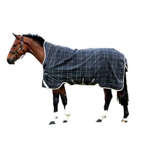 horseware, rhino wug turnout medium vari-layer, black/grey/white check & safari, 78