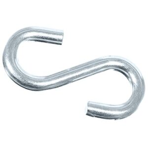 paracord planet - s-hook 1/4 inch (overall length of 2 1/8 inch) - metal hanging hooks - available in 5, 10, and 25 packs