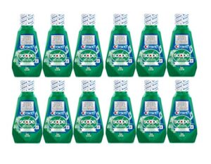 crest scope mouthwash, classic mouth rinse, travel size 1.2 ounces (36ml) - pack of 12