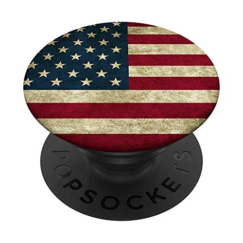 USA American Flag Vintage Independence 4th Of July Gift PopSockets PopGrip: Swappable Grip for Phones & Tablets