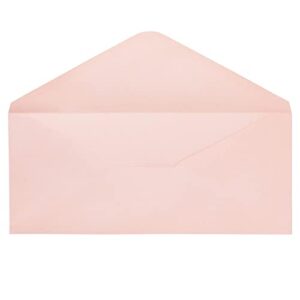 96-Pack #10 Blush Pink Envelopes Bulk with Gummed Seal and V-Flap for Party Invitations, Mailing Business Letters, Checks, Invoices, Baby Showers, Banquets, Weddings (4 1/8 x 9 1/2 in)